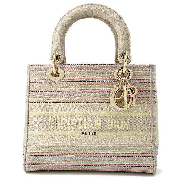 Dior | Bags | Christian Dior Lady Delight Canvas 2way Shoulder Bag ...